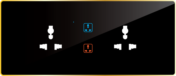 6M Smart Voice-Controlled Switch Panel (2 Switch + 2 Socket) For Fully ...