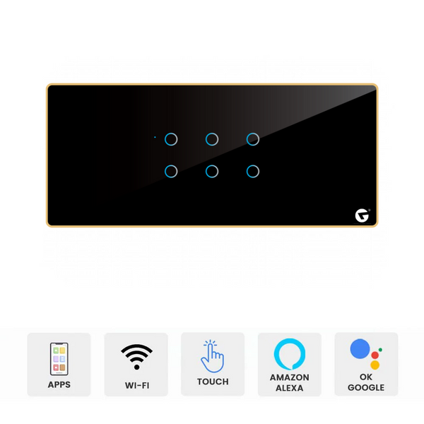 6 Modular Smart Touch Switch Panel | Smart Home Switch Panel – Leccy ...