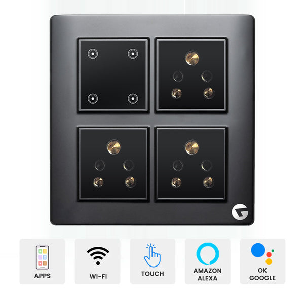 L&G 8M Smart Touch Switch Board | WiFi Square Switch Panel | Alexa ...